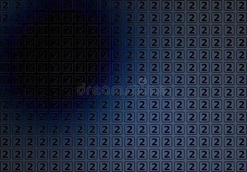 Texture with Number Two in Square, Versatile Background, Fantasy Blue ...