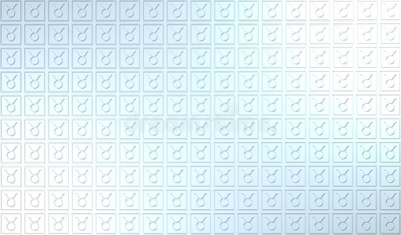 Texture with Taurus Symbol in Square, Showy Background, Aluminum Foil ...