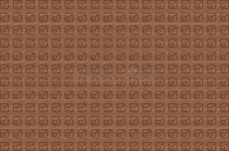 Texture with Symbol of Planet Mars in Square, Fanciful Background, Dark ...