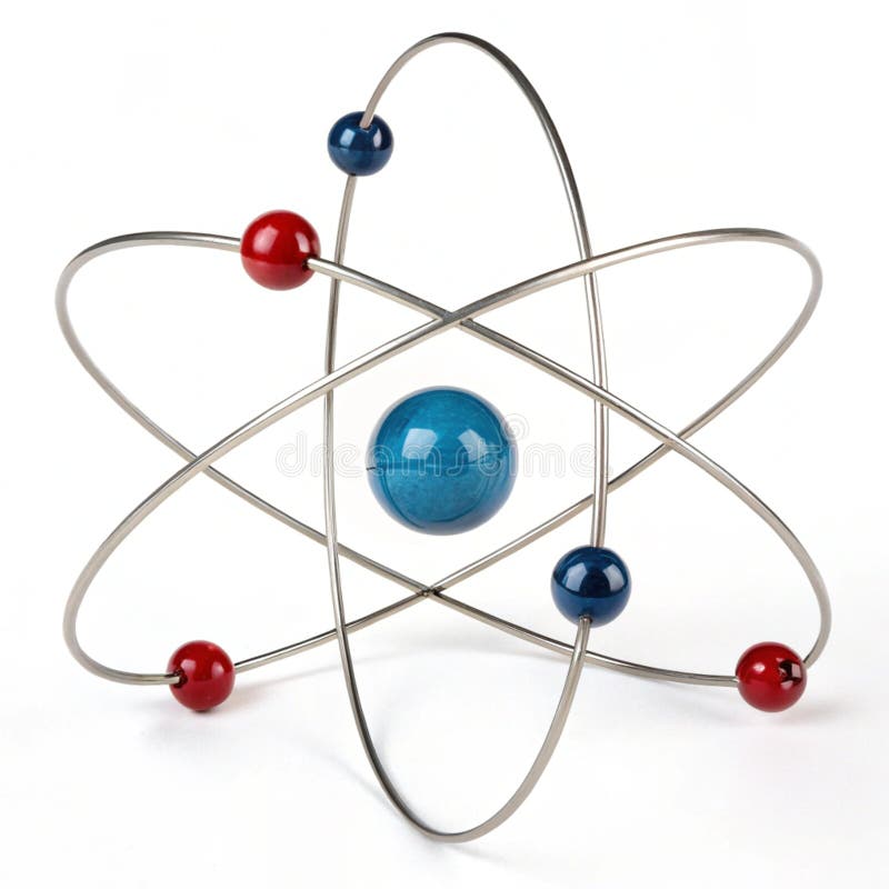Atom Isolated on White Background Stock Illustration - Illustration of ...