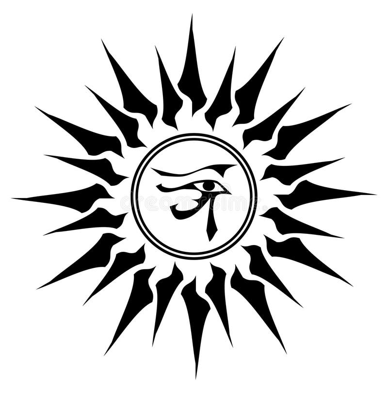 Egyptian Sun Symbol Tattoo