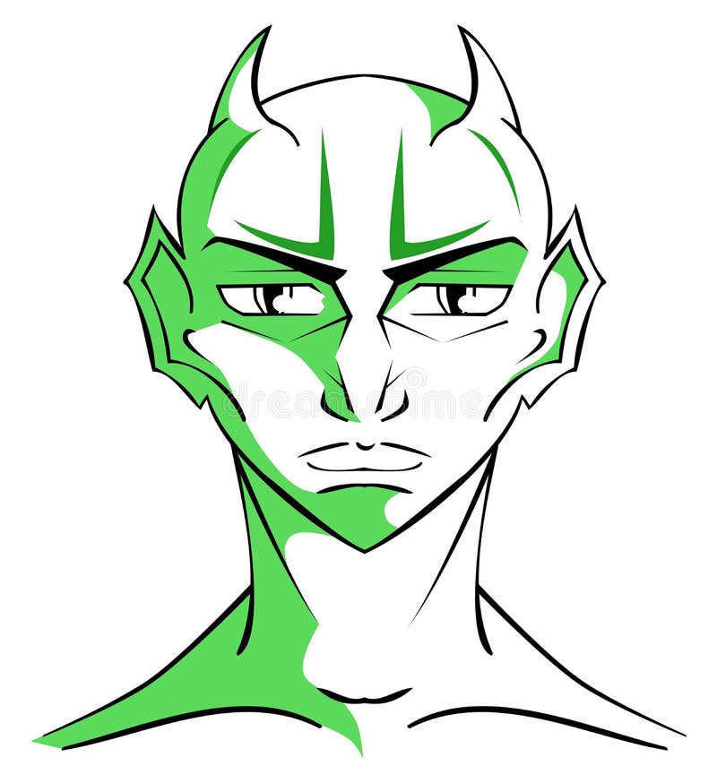 Water Demon, Face, Colors, Isolated. Stock Illustration - Illustration ...