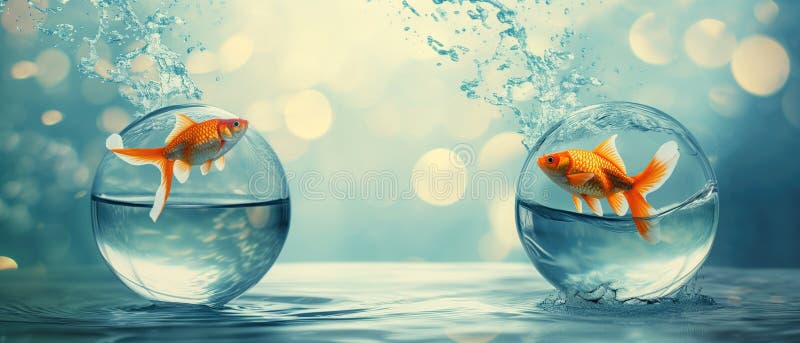 An Image Representing the Idea of Fish Breaking Free from Confinement ...