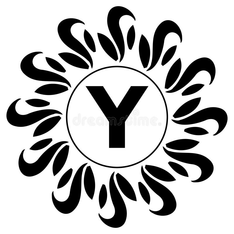 Decorated Letter I, Tattoo, Black and White, Isolated. Stock ...