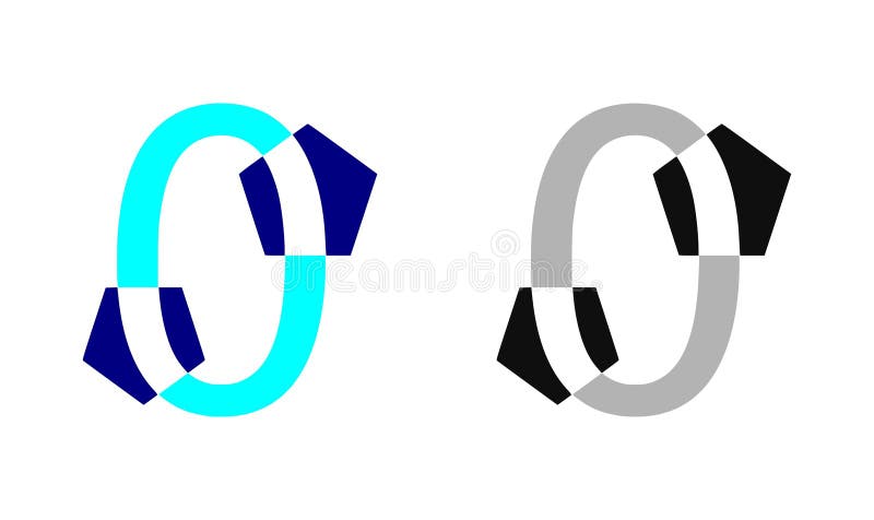 Logo with the Number Zero and Pentagons Colorful, Isolated, Arabic ...