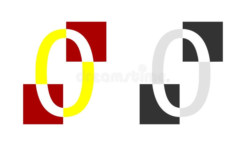 Logo with the Number Zero and Squares Colorful, Isolated, Arabic ...
