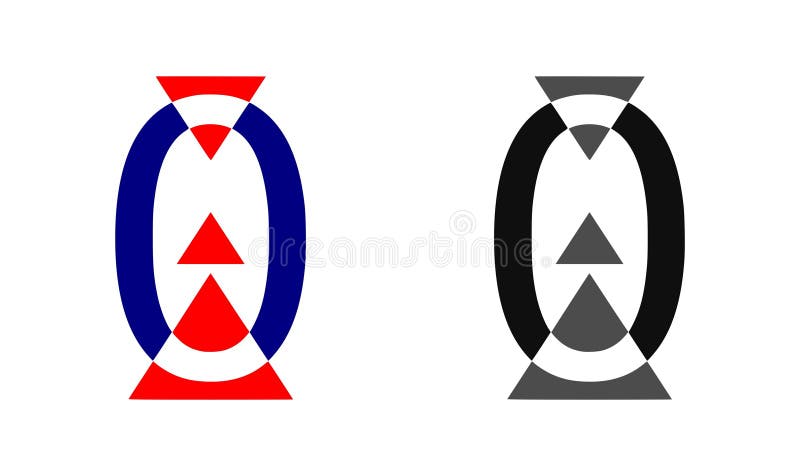 Logo with the Number Zero and Triangles Colorful, Isolated, Arabic ...