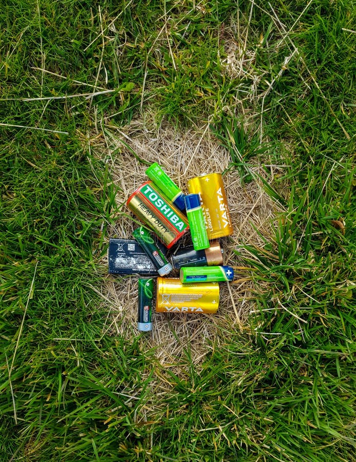 Image Representing the Pollution of Nature with Batteries and ...