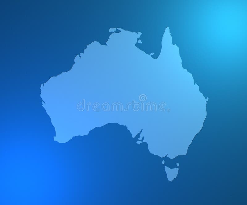 Artistic Australia Map, Colored Water Fantasy with Lights, Colours ...