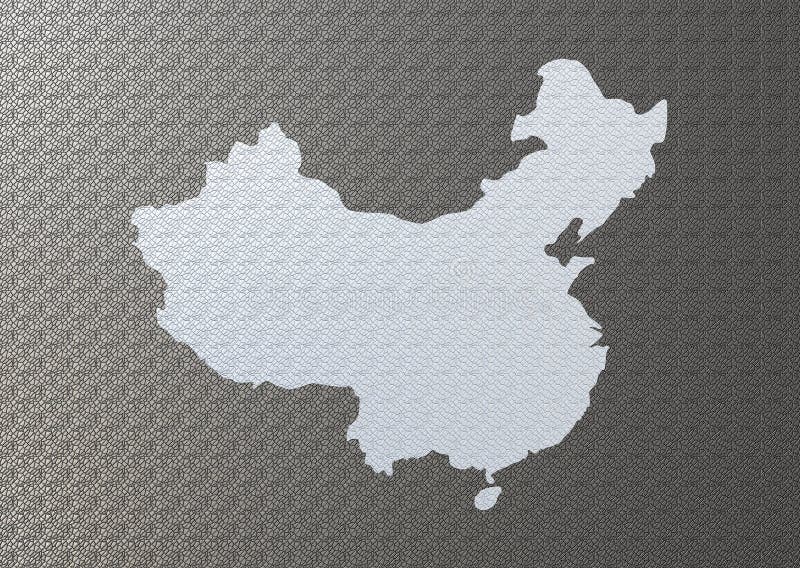 Artistic China Map, Broken Mirror Fantasy, Colors. Stock Illustration ...