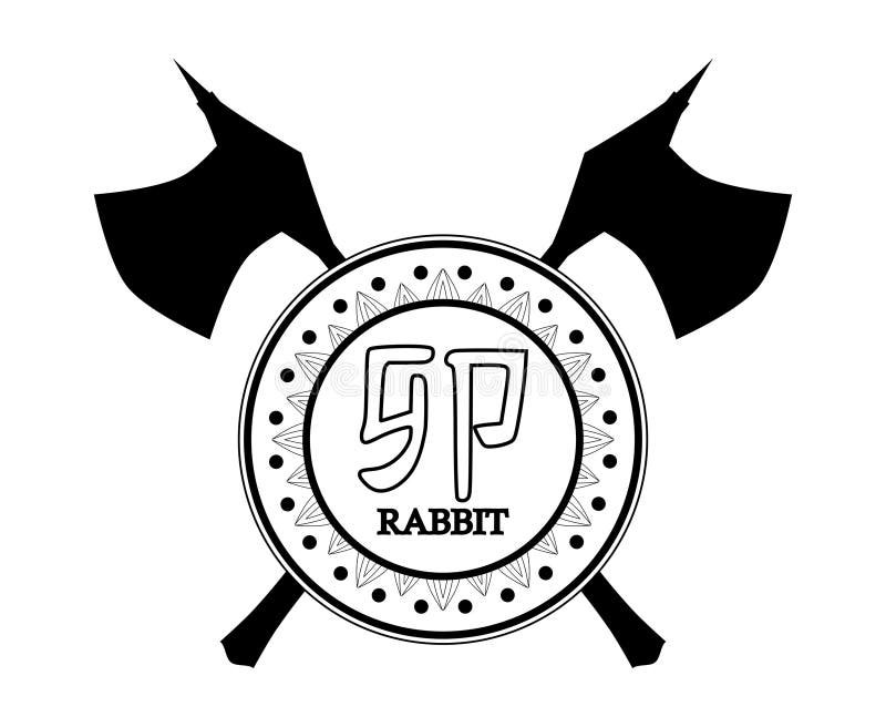 Rabbit with Sign, Change, Colors, French, Isolated. Stock Illustration ...