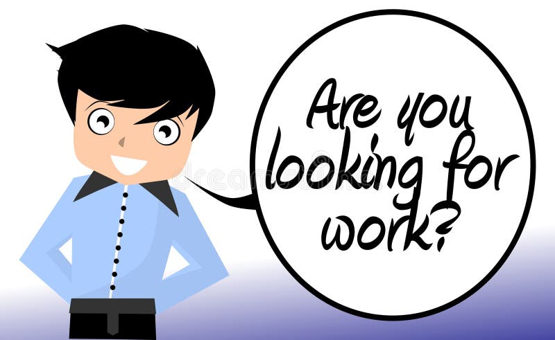 Are You Looking for Work, Question, Job, English, Boy. Stock ...