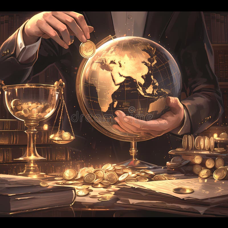 Global Wealth Concept stock illustration. Illustration of international ...