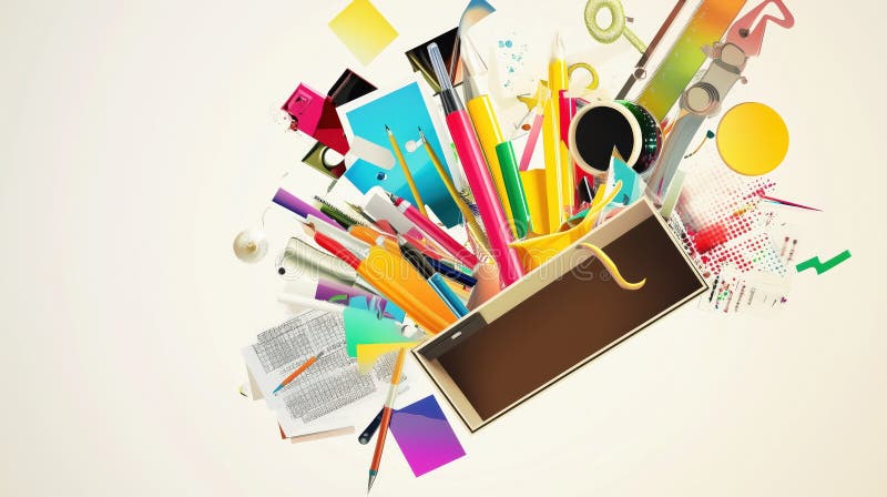 An Image that Represents a Creative Toolbox Stock Image - Image of work ...