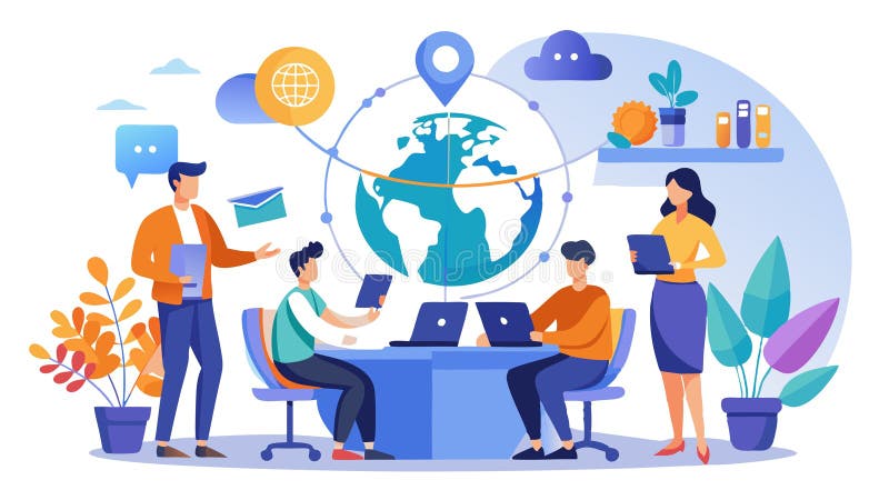 This Image Represents the Evolving Landscape of Business Meetings and ...