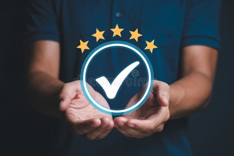 Quality Assurance and Customer Satisfaction Concept with Check Mark and ...