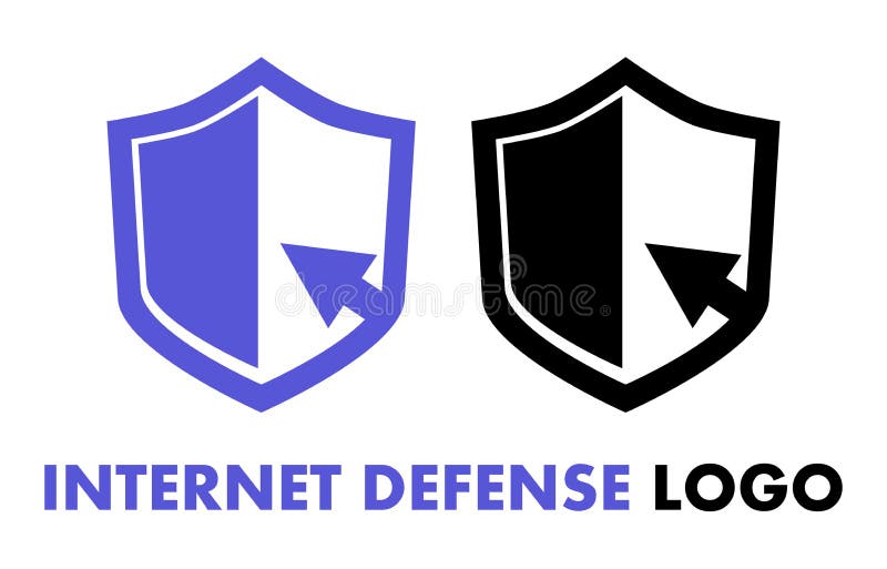 Internet Defense Logo, Shield, Colors, Isolated. Stock Vector ...