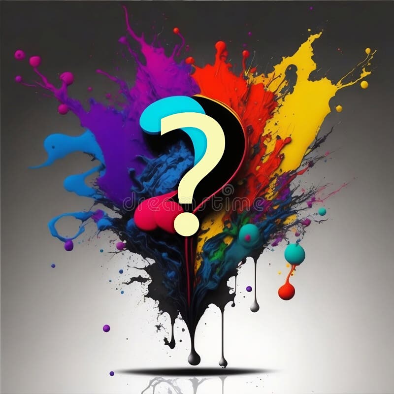 Question mark splash art stock illustration. Illustration of poster ...
