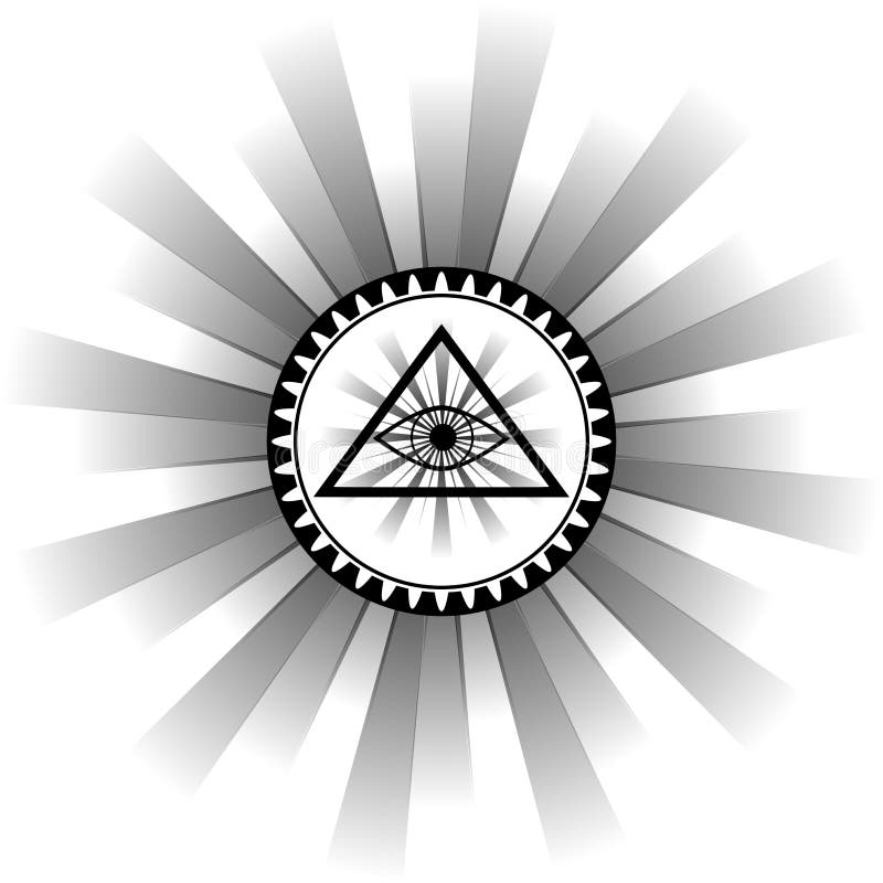 All-seeing Eye with Rays of Light, Decoration, Color, Isolated. Stock ...