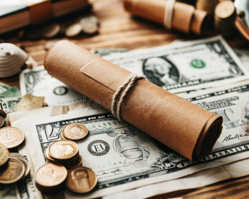 An Image of a Retirement Certificate Surrounded by Financial Assets ...