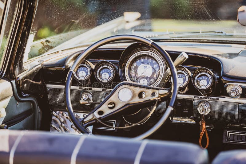 Image of Retro Vintage Car Interior for Travel Concept Stock Image ...