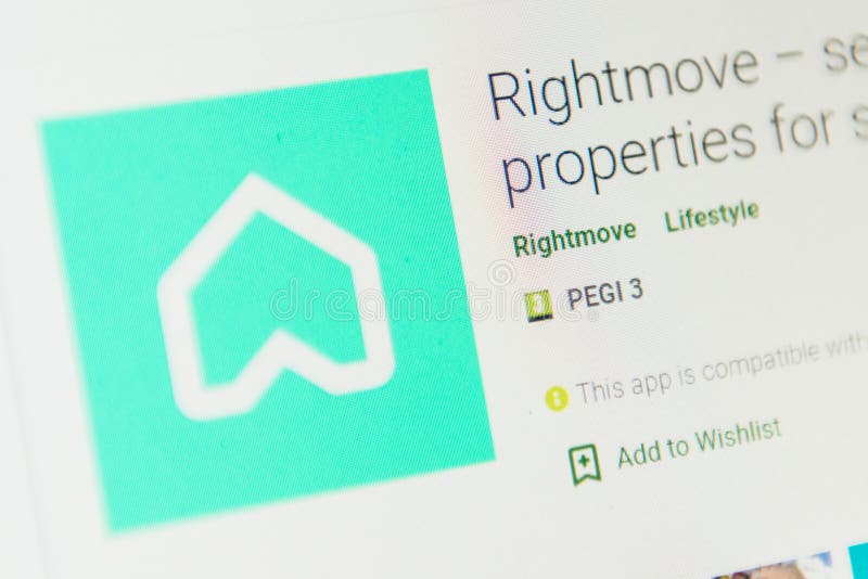 Rightmove App Icon. Selective Focus. Editorial Stock Image - Image of ...