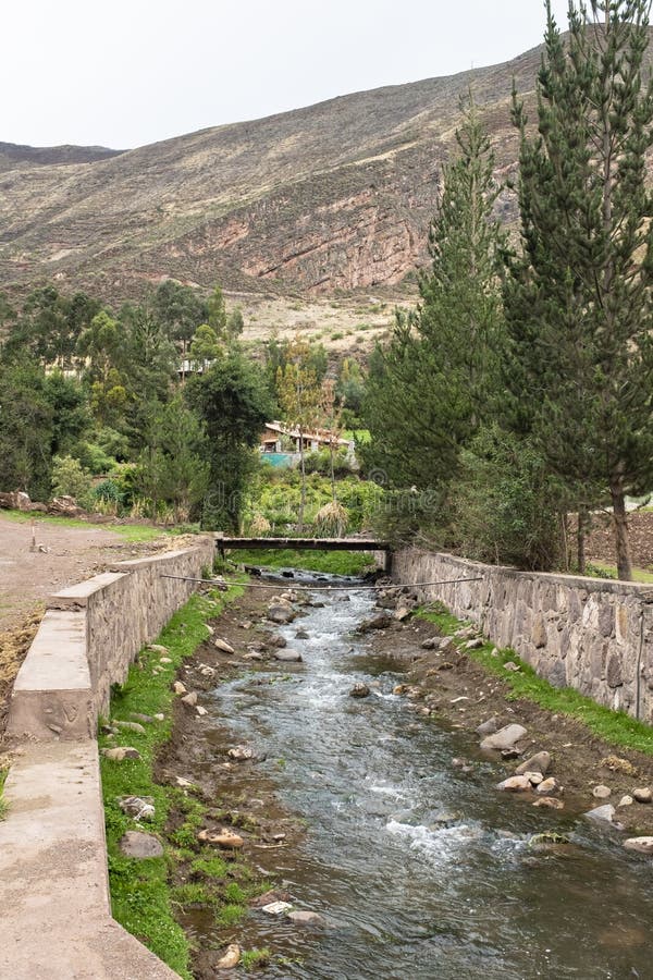 Image of River Canal in Cusco Peru. Stock Photo - Image of agriculture ...