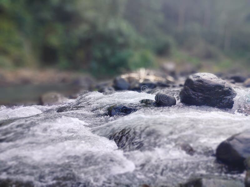 Image of a River View of Clear Flowing Water Stock Image - Image of ...