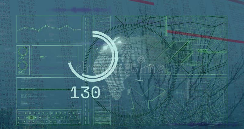 Image of Road Map and Data Processing Over Globe Stock Image - Image of ...