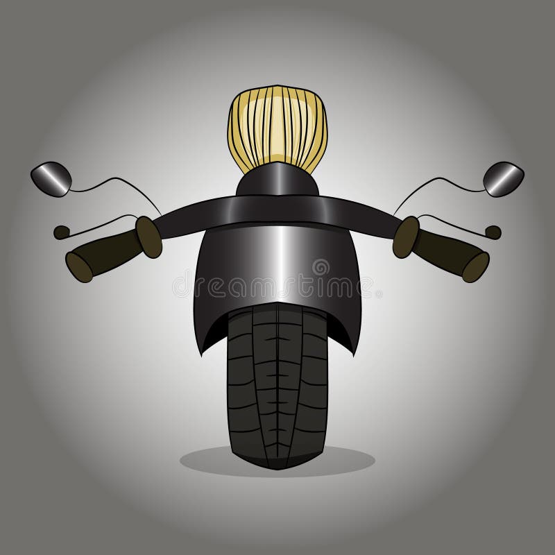 Image of a Road Motorcycle is a Front View. Vector Illustration Stock ...