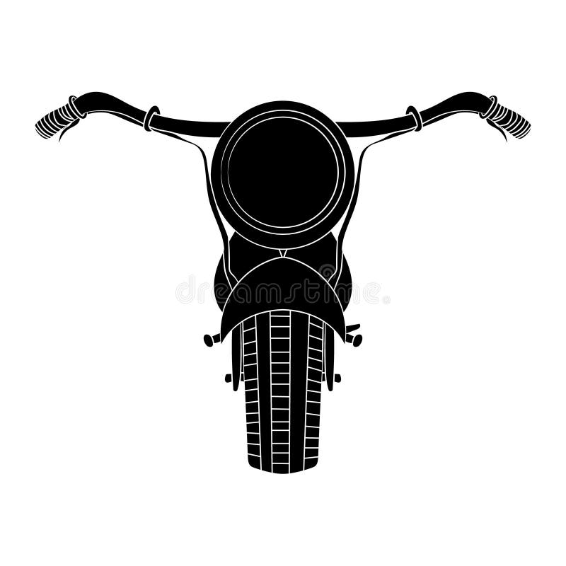 Image of a Road Motorcycle is a Front View. Vector Illustration Stock ...