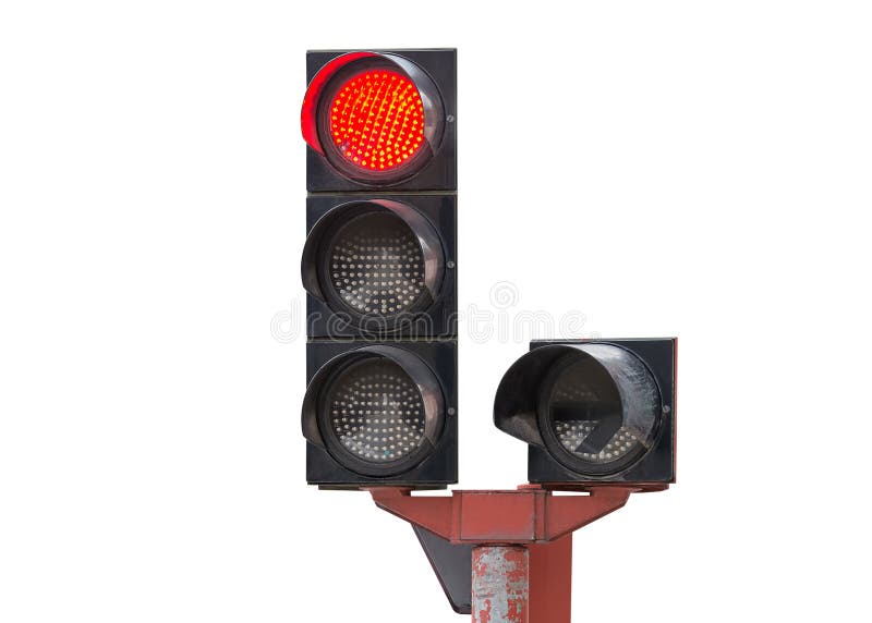 Two-color Traffic Light Isolated on White Background Stock Photo ...