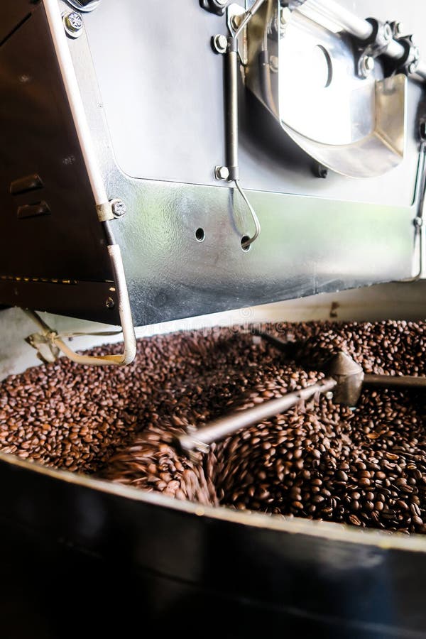Roasting process of coffee stock photo. Image of manufacturing - 250093342