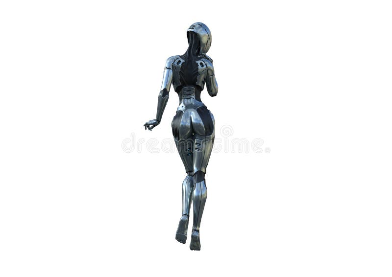 Image Robot Created in Female Figure with Different Viewing Angles ...
