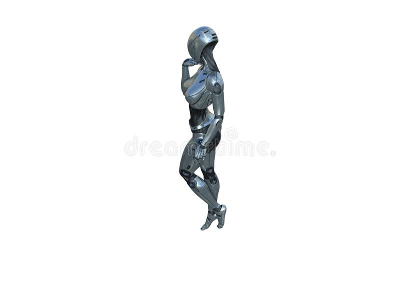 Image Robot Created in Female Figure with Different Viewing Angles ...