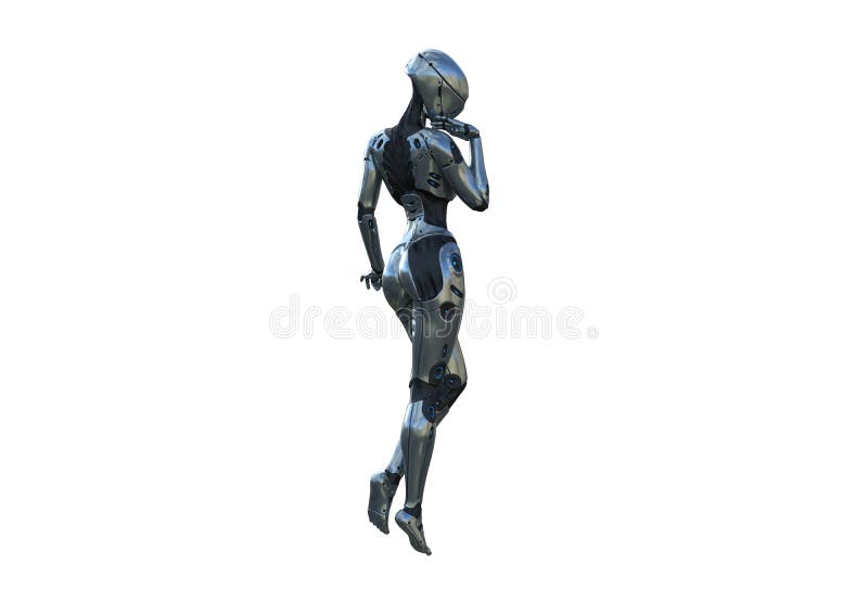 Image Robot Created in Female Figure with Different Viewing Angles ...