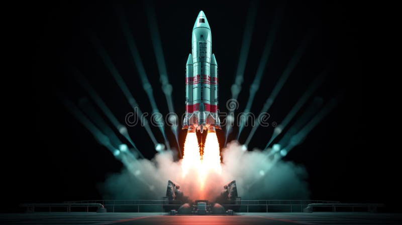Image of a rocket launch stock image. Image of technology - 306639993
