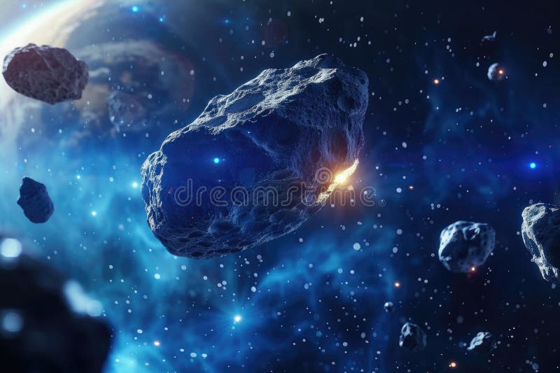Image of Rocks Floating in Space, Suitable for Science Fiction and ...