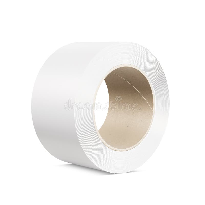 A Image of a Roll with Stickers Isolated on a White Background Stock ...