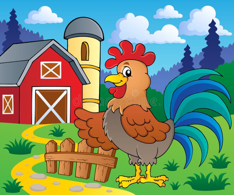 Rooster Farmhouse Stock Illustrations – 1,181 Rooster Farmhouse Stock ...