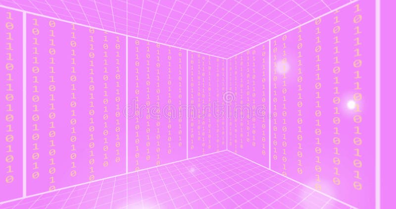 Image of Rotating 3d Model of Room on Pink Background Stock ...