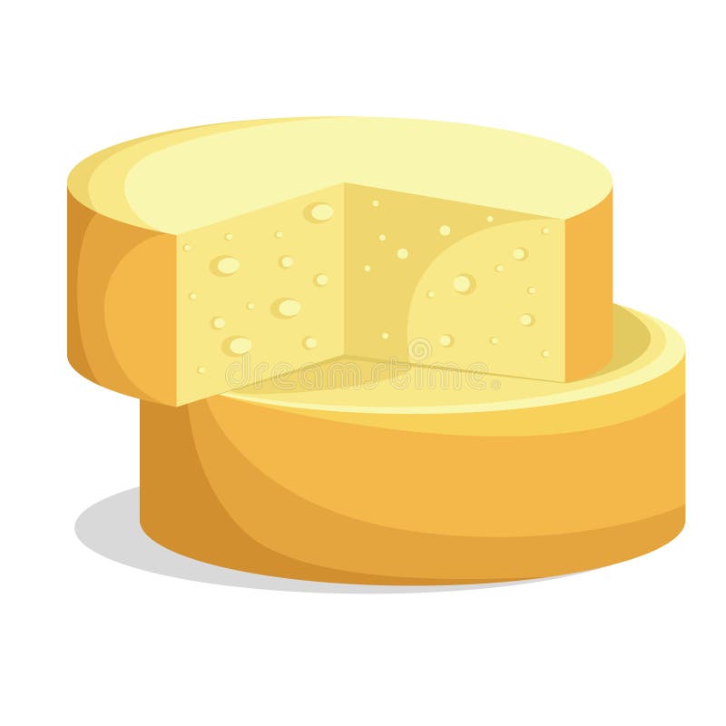Vector Image of a Round Cheese Roll. Cartoon Style. EPS 10 Stock Vector ...