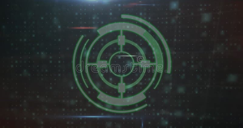 Image of Round Scanner Over Cyber Security Data Processing Against ...