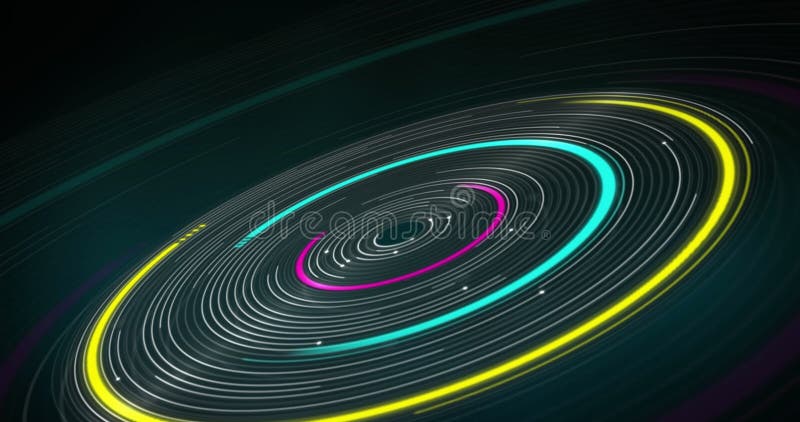 Image of Round Scanner Spinning Against Textured Blue Background with ...