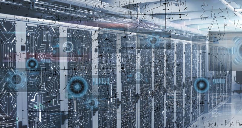 Image of Round Scanners, Mathematical Equations and Microprocessor ...