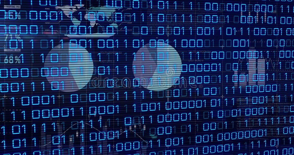 Image of Rows of Spinning Orange Connection Stock Illustration ...