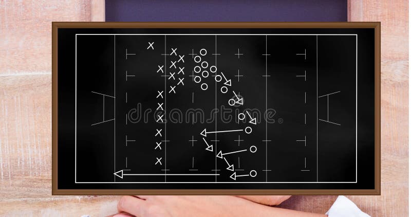Image of Rugby Game Strategy on Rugby Field Stock Illustration ...