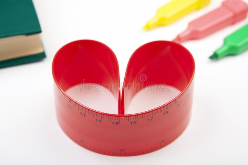 Ruler and Book. stock image. Image of wooden, photographed - 100844189