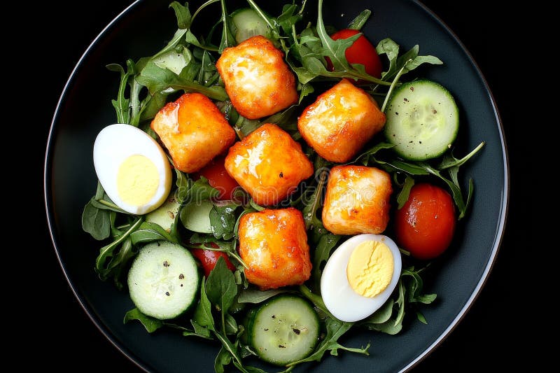 Image of a Russian Dish Called Tvor, a Salad with Fish, Eggs, and ...