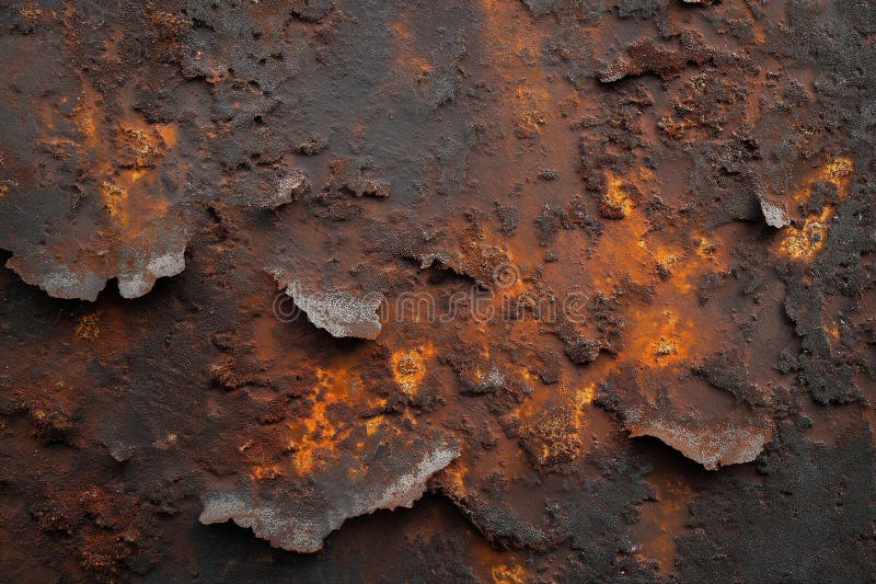The Image is of a Rusty Surface with a Lot of Texture and a Dark Brown ...